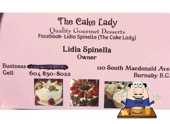 Menu at The Cake Lady desserts, Burnaby