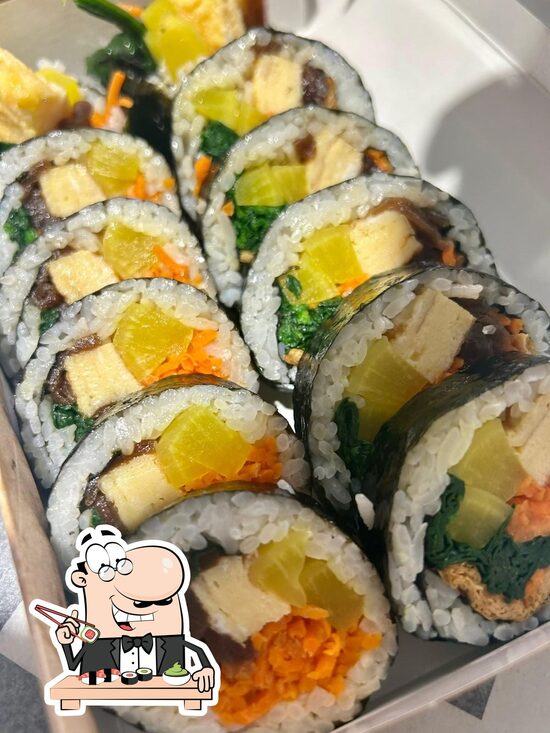 Menu at Seoul Kimbap restaurant, Kraków