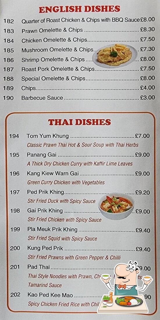 Blue Dragon, Billingshurst - Restaurant menu, prices and reviews