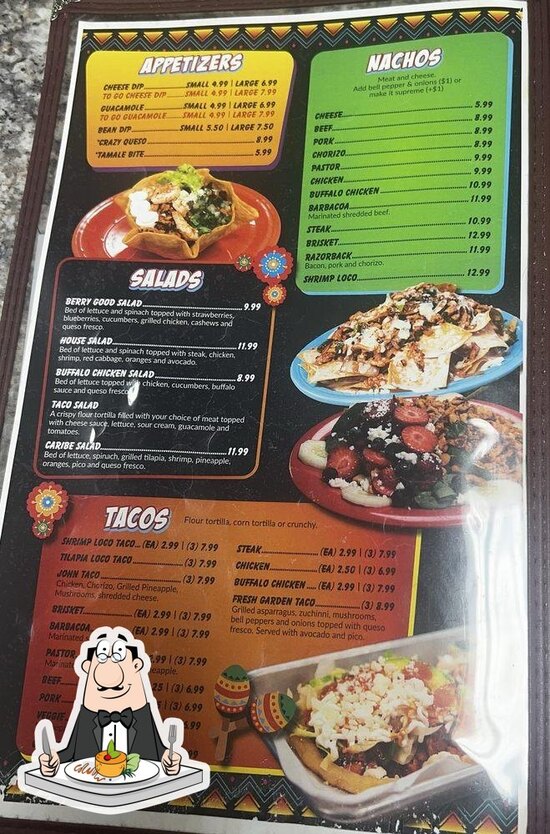 Menu at Taco Local restaurant, Greenbrier