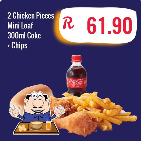 Menu at Albert's Chicken restaurant, Johannesburg