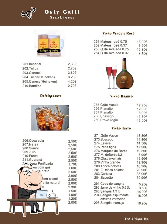 Menu em Only Grill Picanha Steak restaurante, Lisboa