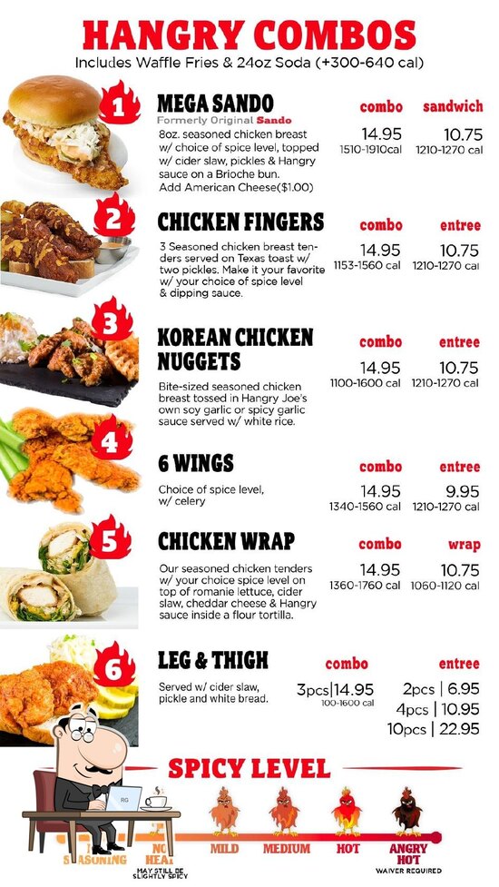 Hangry Joe's Hot Chicken & Wings Halal, Jersey City - Menú del ...
