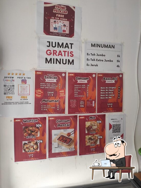 Menu at Seblak Prasmanan, Dimsum dan Baso Aci Cadas pub & bar, Mulung