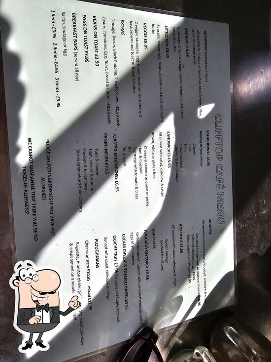 Cliff Top Cafe, Folkestone - Restaurant menu, prices and reviews